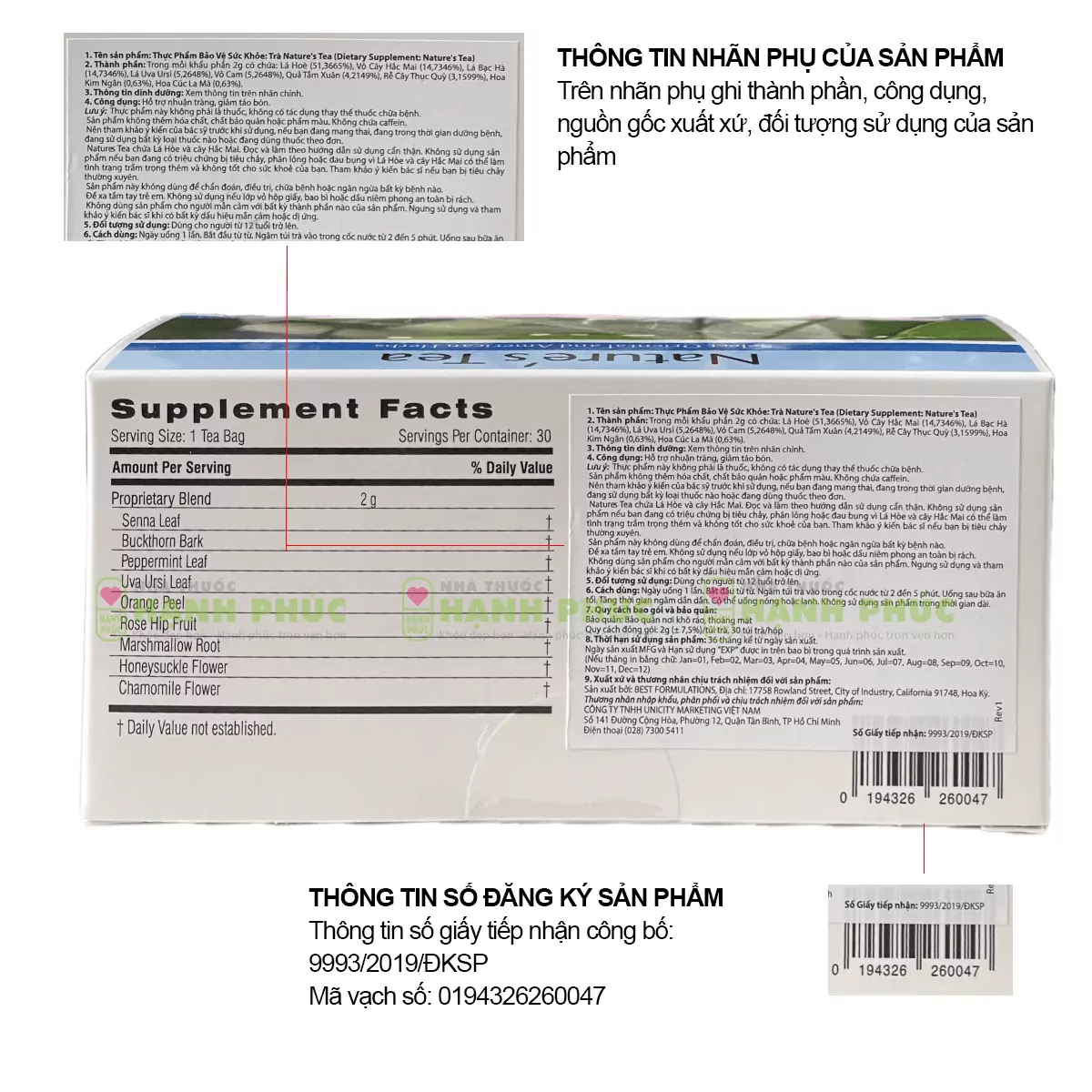 Trà Thải Độc Ruột Nature’s Tea Của Unicity - Hàng Chính Hãng